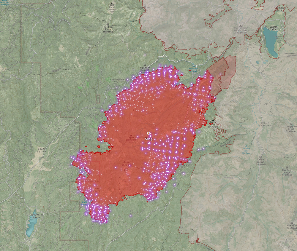 Cascade Area Fires - 8/13