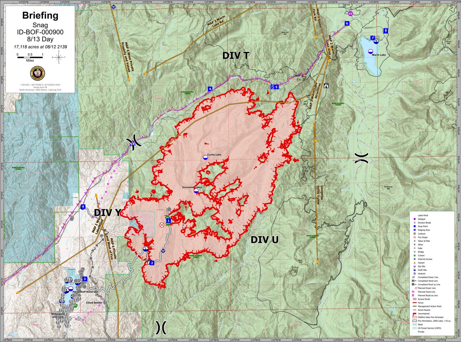 Cascade Area Fires - 8/13